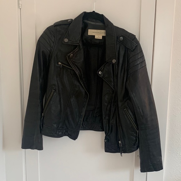 Treasure & Bond | Jackets & Coats | Treasure Bond Leather Moto Jacket ...